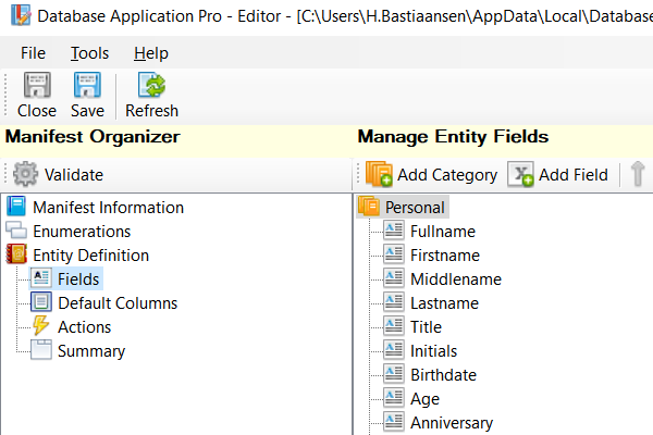 Database Application Pro Home 4438